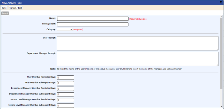 Adding a New Activity Type - TMS Academy