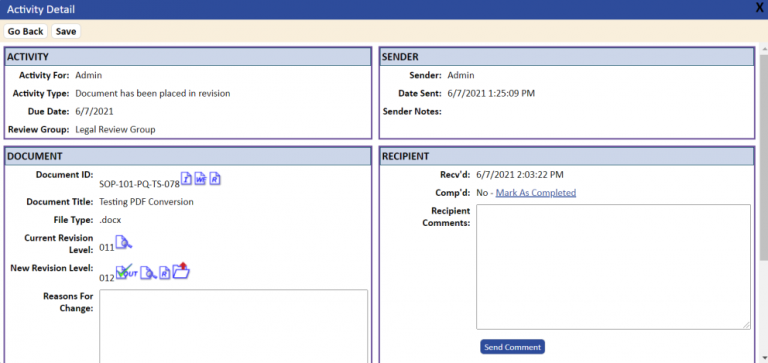 Viewing Activity Details - TMS Academy
