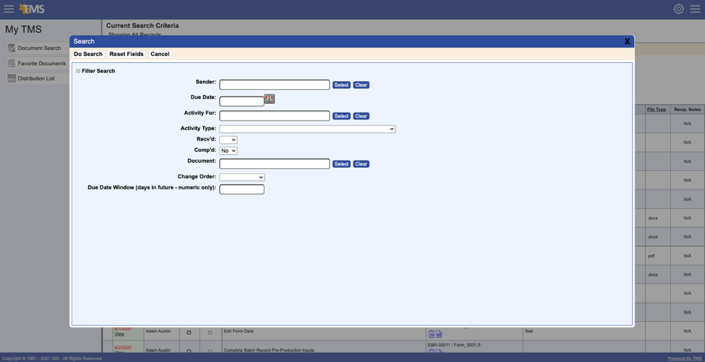 Signing Off on a Group of Activities Using the Activity Search - TMS Academy