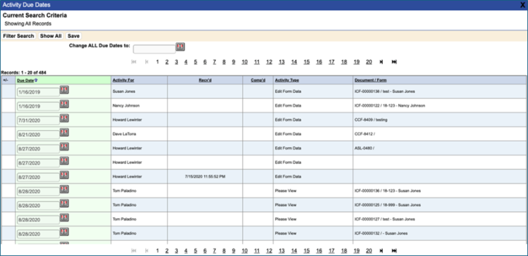 Activity Due Date Edit - TMS Academy