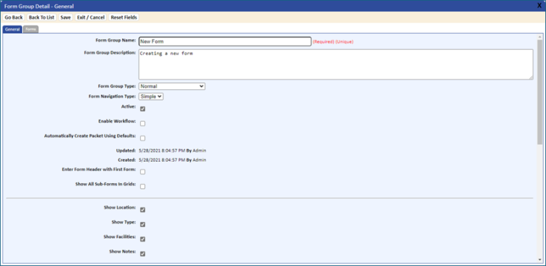 Adding and Editing a Form Group - TMS Academy